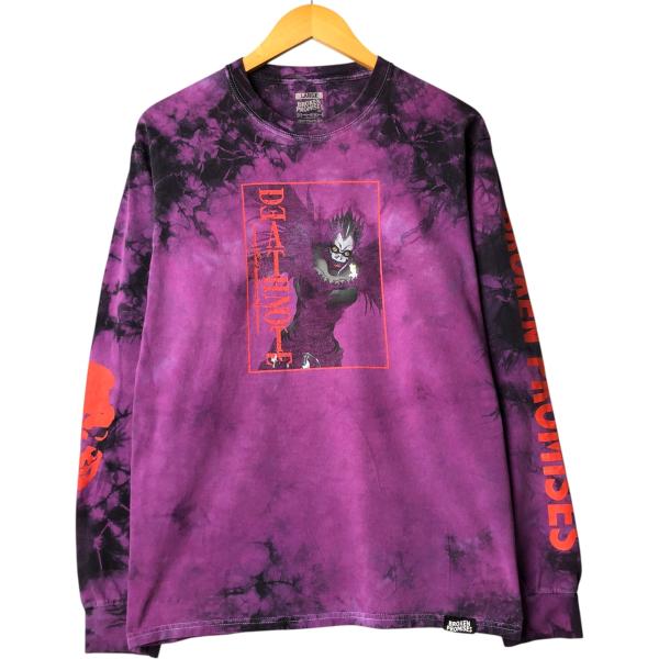 【コンディション】ランク：C【サイズ】着用感：メンズL表記サイズ：LARGE着丈：68cm身幅：51cm肩幅：48.5cm袖丈：61.5cm【商品詳細】商品名：古着 BROKEN PROMISES DEATH NOTE デスノート リューク...