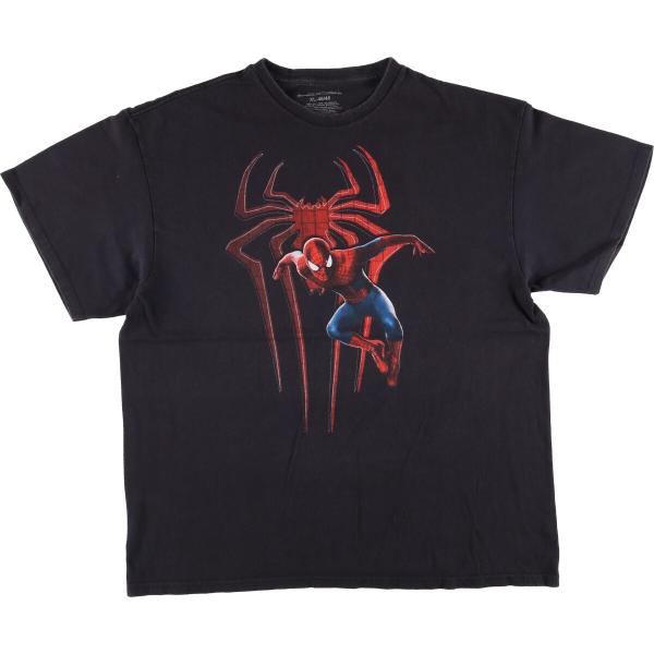 【コンディション】ランク：C【サイズ】着用感：メンズXL表記サイズ：XL着丈：68cm身幅：56.5cm肩幅：53.5cm袖丈：19.5cm【商品詳細】商品名：古着 THE AMAZING SPIDER MAN２ アメイジングスパイダーマン...