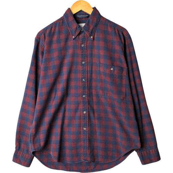 【コンディション】ランク：B【サイズ】着用感：メンズL表記サイズ：L着丈：76.5cm身幅：64cm肩幅：49.5cm袖丈：61.5cm【商品詳細】商品名：古着 Georgetown University Shop 長袖 ボタンダウンチェッ...