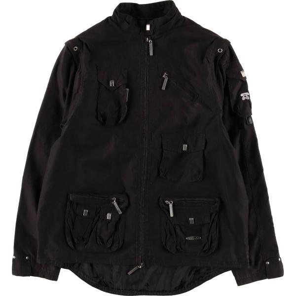 【コンディション】ランク：C【サイズ】着用感：レディースM表記サイズ：M着丈：68cm身幅：54cm肩幅：39.5cm袖丈：59cm【商品詳細】商品名：古着 Jamie Sadock 2WAY ウインドブレーカー タクティカルジャケット レ...