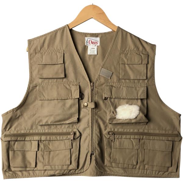【コンディション】ランク：C【サイズ】着用感：メンズL表記サイズ：L着丈：48.5cm身幅：60.5cm肩幅：44cm【商品詳細】商品名：古着 80年代 オービス ORVIS フィッシングベスト メンズL相当 /eaa571843 【中古】...