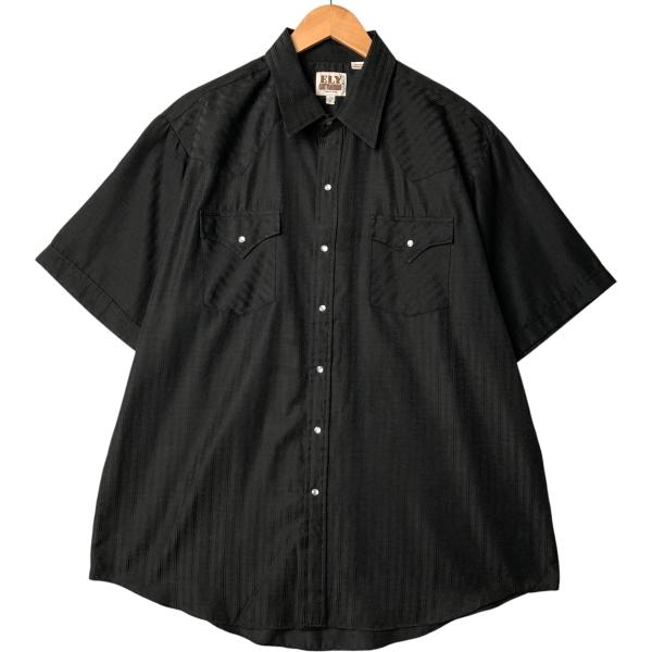【コンディション】ランク：B【サイズ】着用感：メンズXL表記サイズ：XL着丈：83cm身幅：67cm肩幅：51.5cm袖丈：27cm【商品詳細】商品名：古着 70年代 ELY CATTLEMAN 半袖 ウエスタンシャツ メンズXL相当 ヴィ...