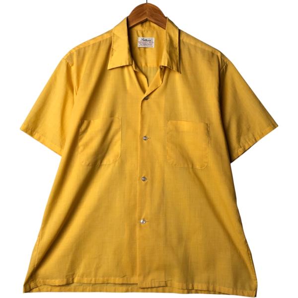 【コンディション】ランク：C【サイズ】着用感：メンズL表記サイズ：16 L 16 1/2着丈：71.5cm身幅：59.5cm肩幅：50cm袖丈：23cm【商品詳細】商品名：古着 60~70年代 Pelham 半袖 オープンカラー ポリシャツ...