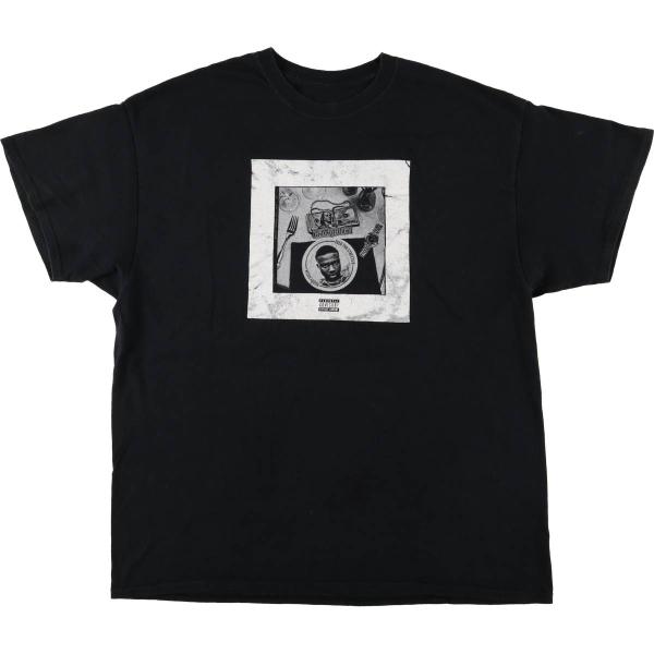 【コンディション】ランク：C【サイズ】着用感：メンズXL表記サイズ：XL着丈：71cm身幅：57cm肩幅：53cm袖丈：17cm【商品詳細】商品名：古着 RODDY RICCH ロディーリッチ ラップTシャツ ラップT メンズXL相当 /e...