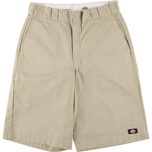 【コンディション】ランク：C【サイズ】着用感：メンズw32表記サイズ：32ウエスト：82cm股上：37cm股下：33.5cmもも周り：72cm裾周り：65cm【商品詳細】商品名：古着 ディッキーズ Dickies Loose Fit ワーク...