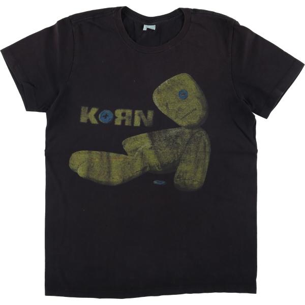 【コンディション】ランク：C【サイズ】着用感：メンズM表記サイズ：不明着丈：64.5cm身幅：50.5cm肩幅：40cm袖丈：19cm【商品詳細】商品名：古着 Pauific KORN コーン バンドTシャツ バンT メンズM相当 /eaa...