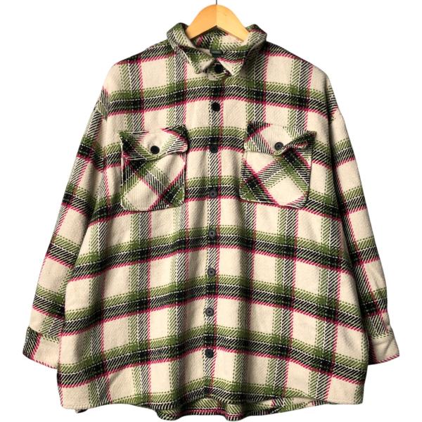 【コンディション】ランク：C【サイズ】着用感：メンズL表記サイズ：L着丈：73.5cm身幅：71.5cm肩幅：57cm袖丈：49cm【商品詳細】商品名：古着 wild fable オンブレチェック 長袖 ヘビーネルチェックシャツ メンズL相...
