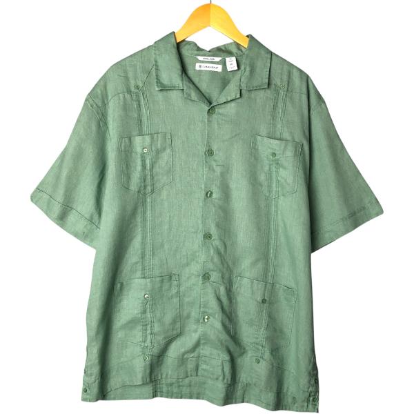 【コンディション】ランク：B【サイズ】着用感：メンズXL表記サイズ：XL着丈：77cm身幅：63.5cm肩幅：53.5cm袖丈：27.5cm【商品詳細】商品名：古着 キューバベラ CUBAVERA 半袖 オープンカラー メキシカンシャツ キ...