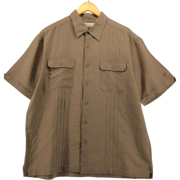 【コンディション】ランク：B【サイズ】着用感：メンズXL表記サイズ：XL着丈：77cm身幅：63.5cm肩幅：53.5cm袖丈：26.5cm【商品詳細】商品名：古着 CUBAVERA 半袖 メキシカンシャツ キューバシャツ ボックスシャツ ...