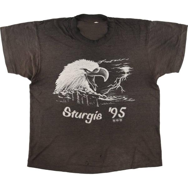 【コンディション】ランク：C【サイズ】着用感：メンズXL表記サイズ：XL着丈：66.5cm身幅：54.5cm肩幅：48.5cm袖丈：15cm【商品詳細】商品名：古着 90年代 ヘインズ Hanes STURGIS BLACK HILLS C...