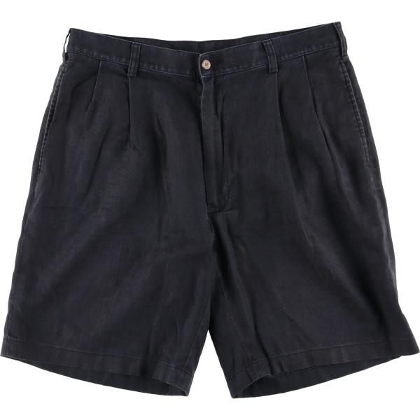 【コンディション】ランク：B【サイズ】着用感：メンズw35表記サイズ：36ウエスト：90cm股上：31cm股下：23cm裾周り：66cm【商品詳細】商品名：古着 JOS. A. BANK ツータック リネンショーツ ショートパンツ メンズw...