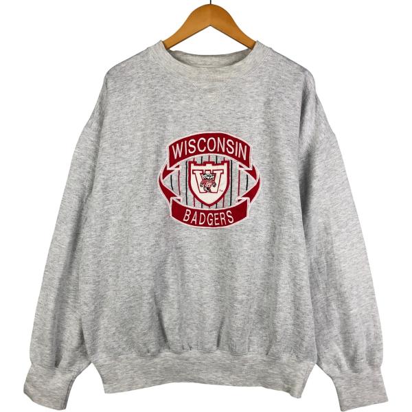 【コンディション】ランク：C【サイズ】着用感：メンズXL表記サイズ：XL着丈：64cm身幅：65cm肩幅：66.5cm袖丈：57.5cm【商品詳細】商品名：古着 Midwest Embroidery WISCONSIN ウィスコンシン大学 ...