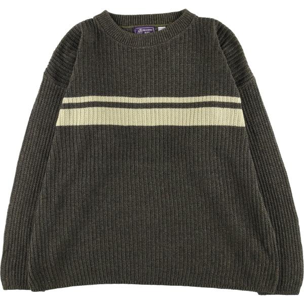 【コンディション】ランク：B【サイズ】着用感：メンズL表記サイズ：LARGE着丈：67cm身幅：68cm肩幅：69.5cm袖丈：55.5cm【商品詳細】商品名：古着 90年代 PECONIC BAY TRADERS リブ編み コットンニット...