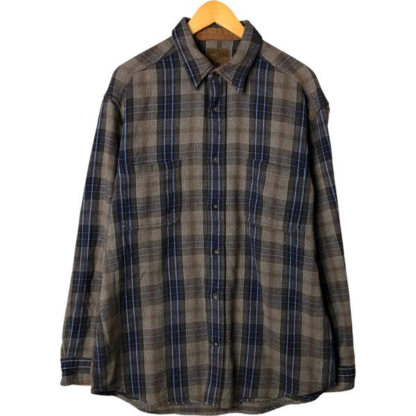 【コンディション】ランク：C【サイズ】着用感：メンズXL表記サイズ：不明着丈：85cm身幅：63cm肩幅：54cm袖丈：64cm【商品詳細】商品名：古着 90~00年代 セントジョンズベイ ST.JOHN'S BAY 長袖 フランネルチェッ...