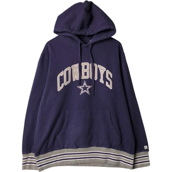 【コンディション】ランク：C【サイズ】着用感：メンズXL表記サイズ：XL着丈：69cm身幅：63.5cm肩幅：53.5cm袖丈：62cm【商品詳細】商品名：古着 Tailgate NFL DALLAS COWBOYS ダラスカウボーイズ ス...