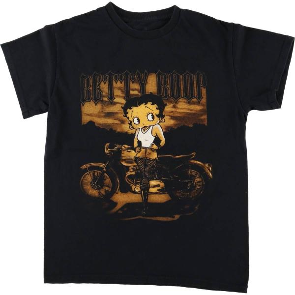 【コンディション】ランク：C【サイズ】着用感：レディースXS表記サイズ：XS着丈：58.5cm身幅：45cm肩幅：39cm袖丈：13.5cm【商品詳細】商品名：古着 BRISCO BETTY BOOP ベティブープ キャラクタープリントTシ...