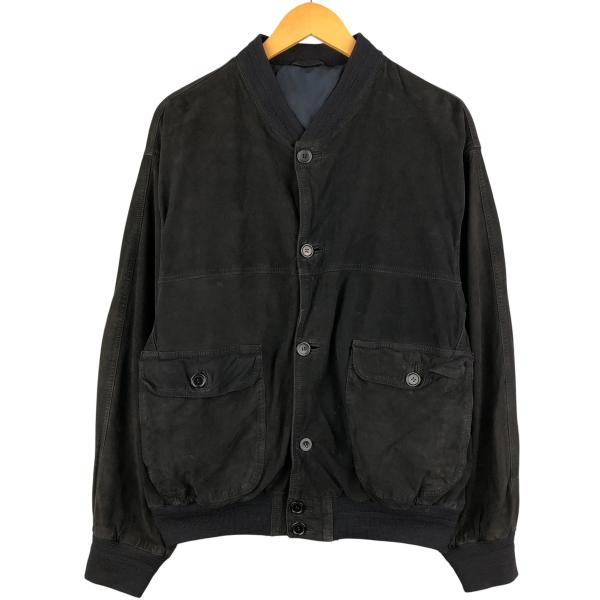 【コンディション】ランク：C【サイズ】着用感：メンズXL表記サイズ：52着丈：63.5cm身幅：64.5cm肩幅：56cm袖丈：59.5cm【商品詳細】商品名：古着 VERA PELLE スエードレザーブルゾン メンズXL相当 ヴィンテージ...