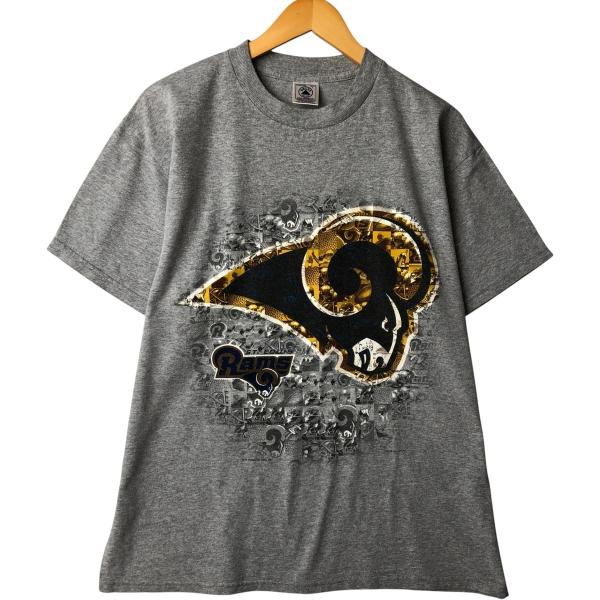 【コンディション】ランク：C【サイズ】着用感：メンズL表記サイズ：L着丈：67.5cm身幅：56.5cm肩幅：51.5cm袖丈：19.5cm【商品詳細】商品名：古着 00年代 デルタ DELTA NFL LOS ANGELES RAMS ロ...