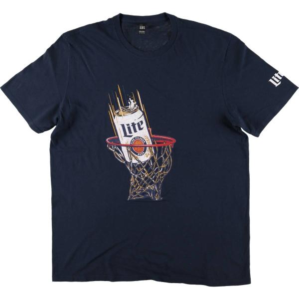 【コンディション】ランク：C【サイズ】着用感：メンズXL表記サイズ：XL着丈：74.5cm身幅：55.5cm肩幅：49cm袖丈：24.5cm【商品詳細】商品名：古着 DIST RICT MILLER LITE BEER ミラーライトビール ...