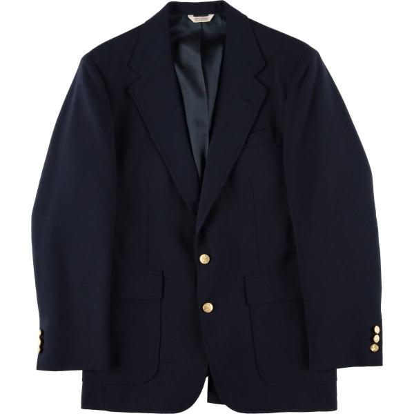【コンディション】ランク：B【サイズ】着用感：メンズS表記サイズ：38R着丈：76.5cm身幅：50.5cm肩幅：44.5cm袖丈：63cmラペル幅：9.5cm【商品詳細】商品名：古着 CROSS&amp;WINDSOR 紺ブレザー テーラ...