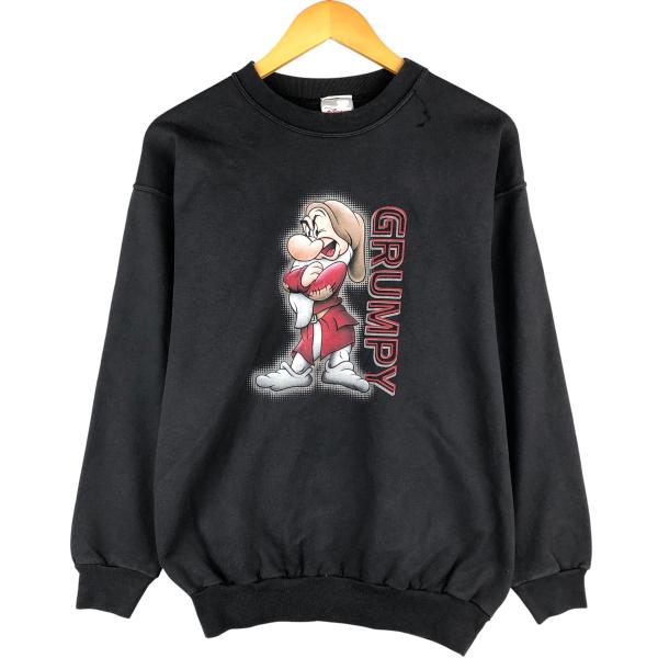 【コンディション】ランク：C【サイズ】着用感：メンズM表記サイズ：M着丈：63cm身幅：53cm肩幅：54cm袖丈：50cm【商品詳細】商品名：古着 00年代 ディズニー DISNEY GRUMPY グランピー キャラクタースウェットシャツ...