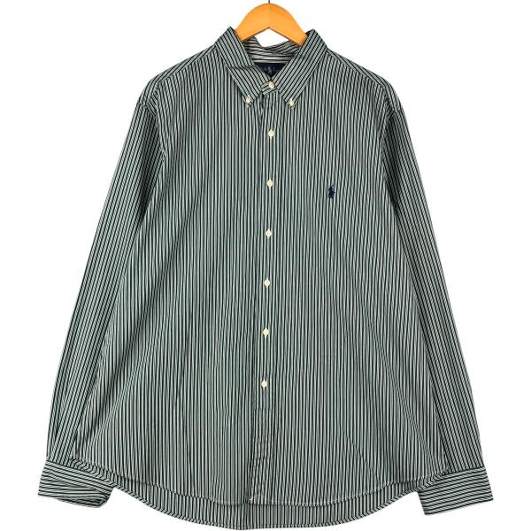 【コンディション】ランク：C【サイズ】着用感：メンズXL表記サイズ：17 1/2着丈：82cm身幅：67cm肩幅：51.5cm袖丈：68cm【商品詳細】商品名：古着 ラルフローレン Ralph Lauren CUSTOM FIT マルチスト...