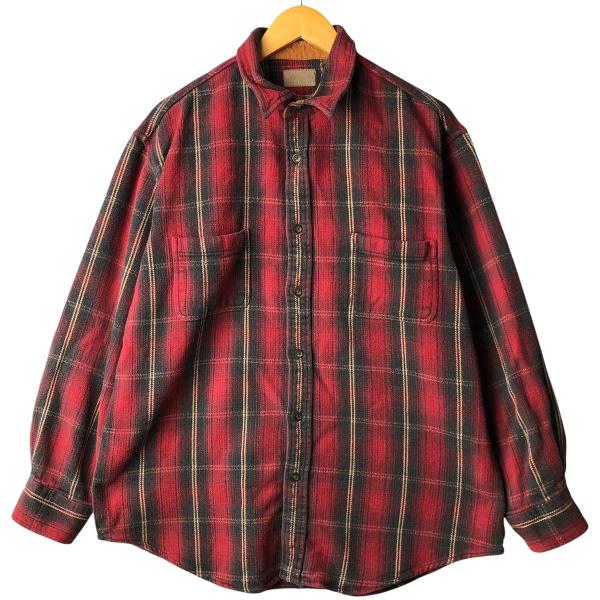 【コンディション】ランク：C【サイズ】着用感：メンズXL表記サイズ：X-LARGE着丈：77.5cm身幅：62cm肩幅：51cm袖丈：58cm【商品詳細】商品名：古着 セントジョンズベイ ST.JOHN’BAY BRAWNY 長袖 フランネ...