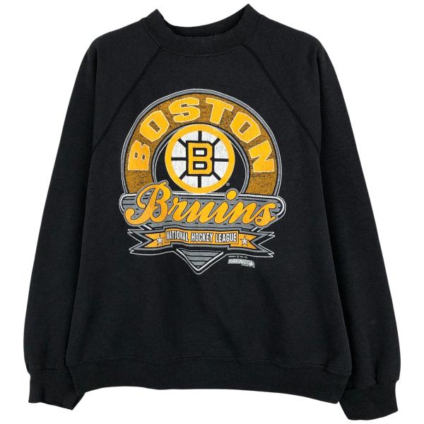 【コンディション】ランク：C【サイズ】着用感：メンズL表記サイズ：不明着丈：57cm身幅：59cm裄丈：81.5cm袖丈(脇下計測)：49.5cm【商品詳細】商品名：古着 90年代 NHL BOSTON BRUINSボストンブルーインズ プ...