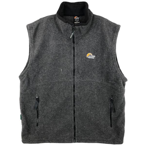 【コンディション】ランク：C【サイズ】着用感：メンズXL表記サイズ：XL着丈：71.5cm身幅：64.5cm肩幅：53cm【商品詳細】商品名：古着 90年代 ロウ アルパイン Lowe alpane フリースベスト アイルランド製 メンズX...