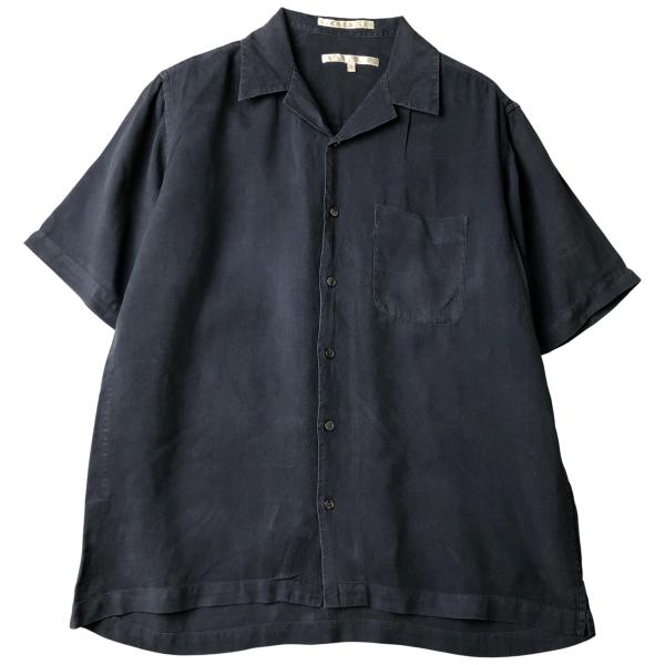 【コンディション】ランク：B【サイズ】着用感：メンズM表記サイズ：M着丈：72cm身幅：56.5cm肩幅：45.5cm袖丈：25.5cm【商品詳細】商品名：古着 ペリーエリス PERRY ELLIS 半袖 オープンカラー シルクシャツ メン...