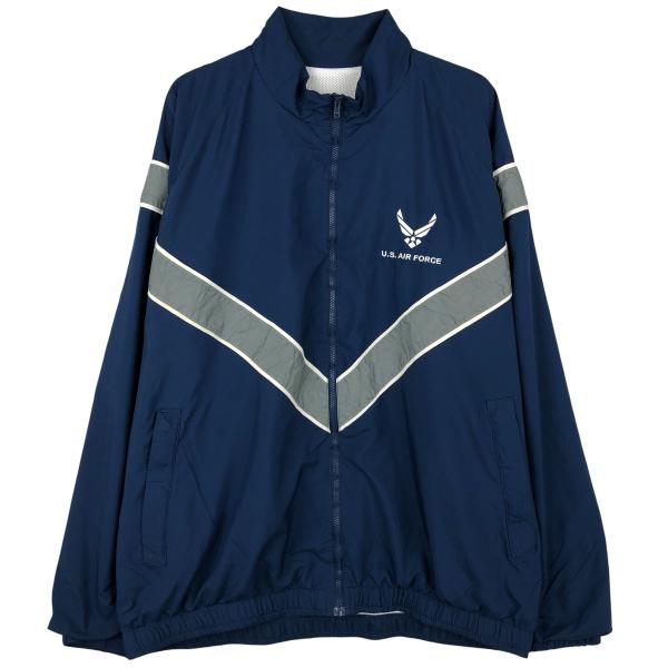 【コンディション】ランク：C【サイズ】着用感：メンズL表記サイズ：LARGE REGULAR着丈：73cm身幅：74cm裄丈：91cm袖丈(脇下計測)：54cm【商品詳細】商品名：古着 米軍実品 U.S.AIR FORCE PTU トレーニ...