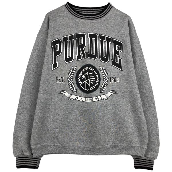 【コンディション】ランク：C【サイズ】着用感：メンズL表記サイズ：L着丈：62cm身幅：59cm肩幅：58.5cm袖丈：56.5cm【商品詳細】商品名：古着 90年代 Famous PURDUE パデュー大学 3連プリント カレッジスウェッ...