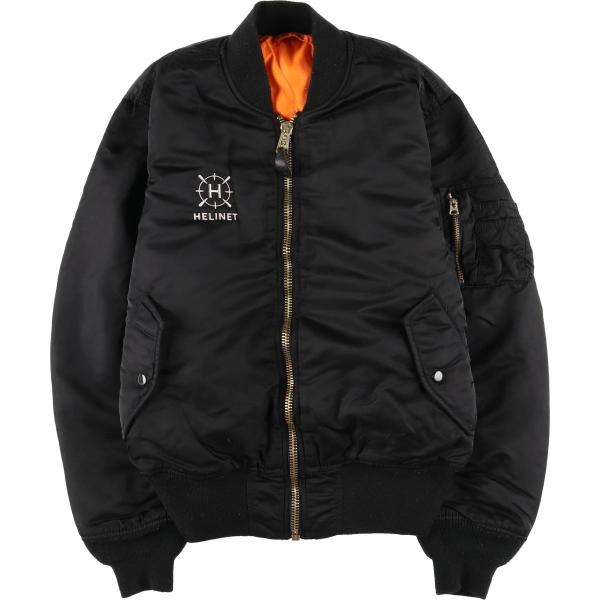 【コンディション】ランク：C【サイズ】着用感：メンズM表記サイズ：MEDIUM着丈：58.5cm身幅：61cm肩幅：46cm袖丈：62cm【商品詳細】商品名：古着 民間品 アルファ ALPHA MA-1タイプ 中綿入り ミリタリー フライト...