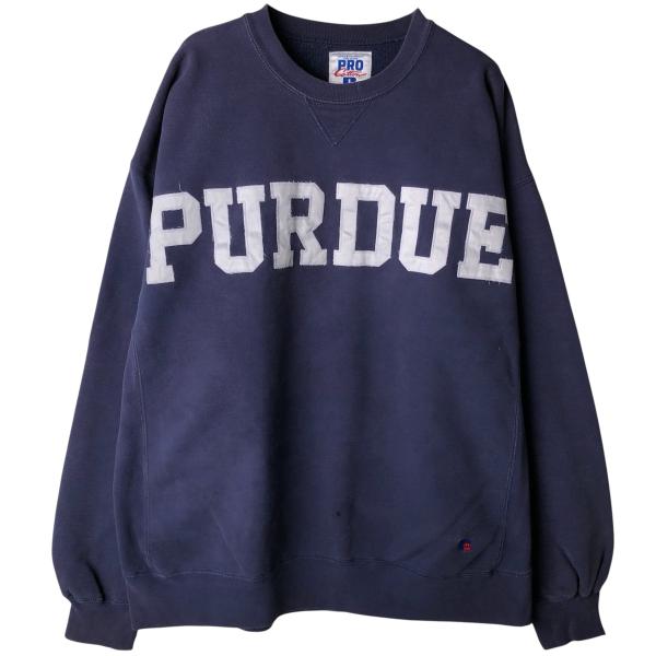 【コンディション】ランク：C【サイズ】着用感：メンズXL表記サイズ：XL着丈：69.5cm身幅：63cm肩幅：60cm袖丈：58.5cm【商品詳細】商品名：古着 90年代 ラッセル Russell PRO COTTON PURDUE パデュ...