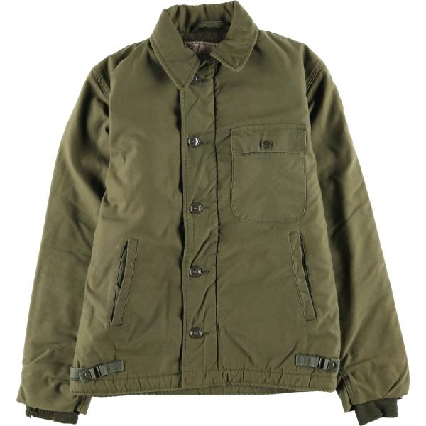 【コンディション】ランク：C【サイズ】着用感：メンズS表記サイズ：SMALL着丈：68cm身幅：51.5cm肩幅：42.5cm袖丈：65.5cm【商品詳細】商品名：古着 70年代 米軍 A-2 デッキジャケット ミリタリー デッキジャケット...