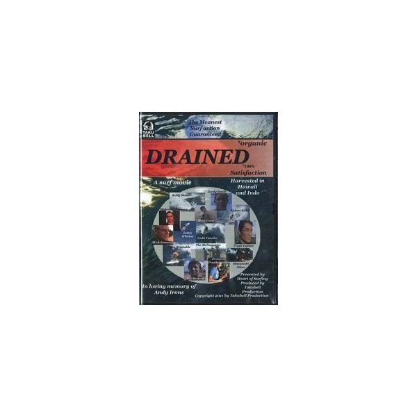 DRAINED　（ドレインド）　ショートボード　DVD＜＜ DVD ＞＞ ◆収録時間：パート24分＋ボーナス33分＜＜映像内容＞＞ ◎DRAINED とはスラングでパイプ（筒）の中をくぐる（チューブライディング）という意味合いを持つ。このム...
