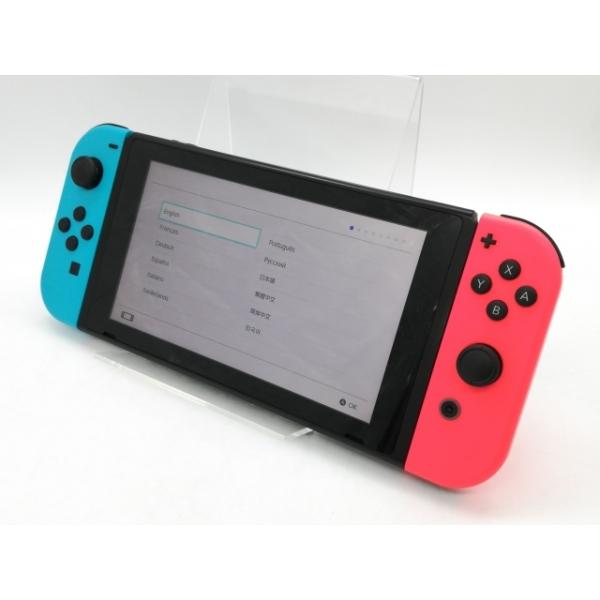 ■分類：据置ゲーム機■ランク：ランクB■メーカー：Nintendo■製造番号：XAJ10027883708■備考：状態：画面左側に色ムラ、外装にキズ・テカリあり。付属品：箱、Nintendo Switchドック、Joy-Con(L)　ネオン...