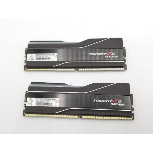 ■分類：メモリー■ランク：中古■メーカー：DDR5■製造番号：26010064529 26010064530■備考：G.SKILL TRIDENT Z5 neo RGB DDR5 (F5-6000J3636F16GX2-TZ5NR) 付属品...