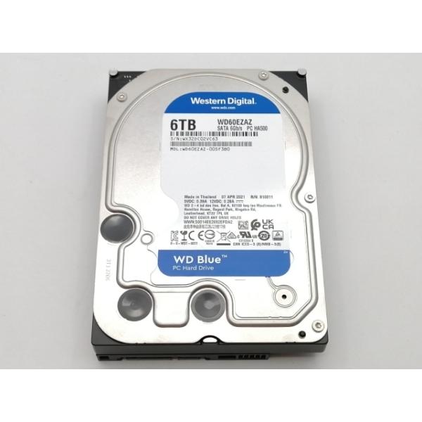 ■分類：3.5インチ 内蔵型SATA HDD■ランク：中古■メーカー：W.D.■製造番号：WX32DC02VC63■備考：WD60EZAZ-00SF3B0 付属品：本体のみ■保証期間：１週間■注意事項：お客様のモニター発色の具合によって、実...