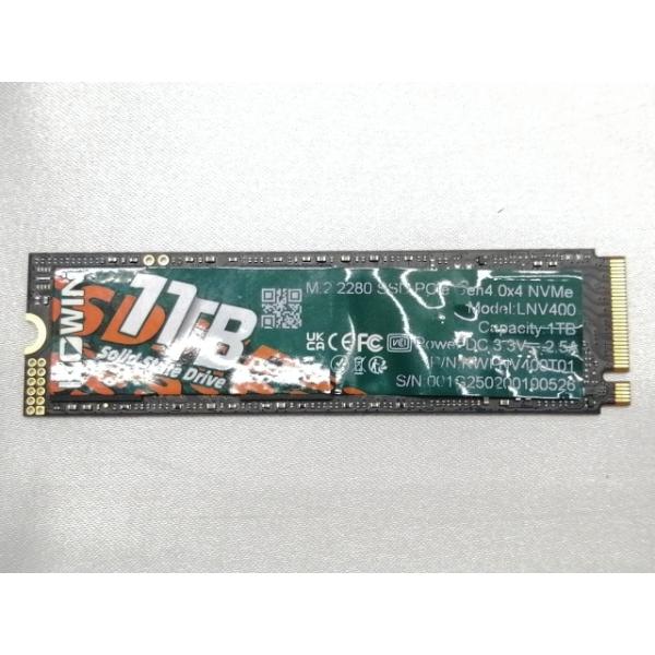 ■分類：SSD■ランク：中古■メーカー：各社■製造番号：001G250200100526■備考：KOWIN LNV400 KWLNV400T01 付属品：本体のみ■保証期間：１週間■注意事項：お客様のモニター発色の具合によって、実際の商品と...