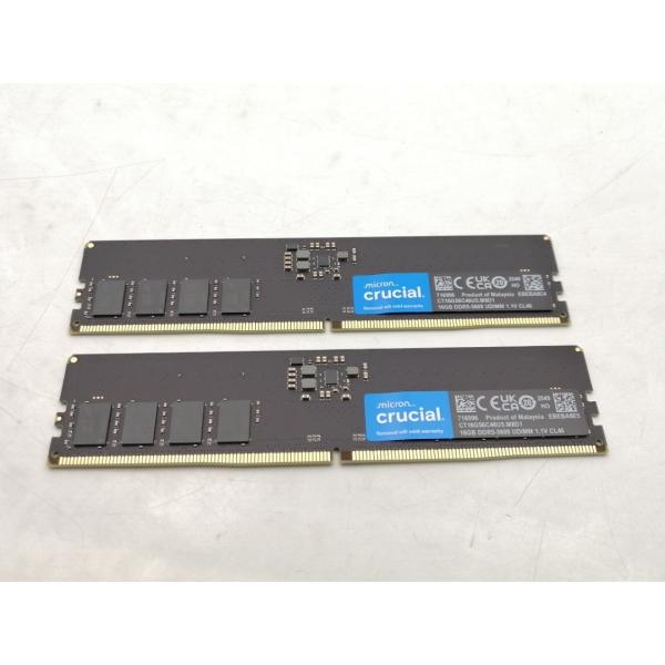 ■分類：メモリー■ランク：中古■メーカー：DDR5■製造番号：EBEBA8C4 EBEBA8E5■備考：Micron/Crucial 付属品：本体のみ■保証期間：１週間■注意事項：お客様のモニター発色の具合によって、実際の商品と色合いが異な...