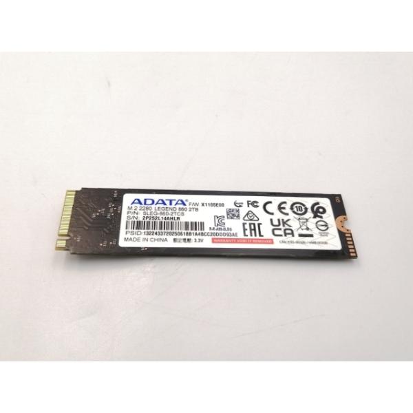 ■分類：SSD■ランク：中古■メーカー：各社■製造番号：2P252L14AHLR■備考：ADATA LEGEND 860 SLEG-860-2TCS 付属品：本体のみ■保証期間：１週間■注意事項：お客様のモニター発色の具合によって、実際の商...