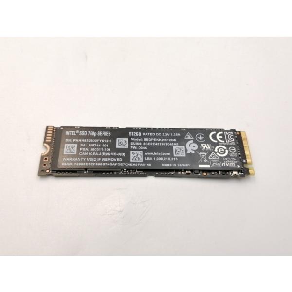 ■分類：SSD■ランク：中古■メーカー：Intel■製造番号：PHHH852602FY512H■備考：付属品：本体のみ■保証期間：１週間■注意事項：お客様のモニター発色の具合によって、実際の商品と色合いが異なる場合があります。