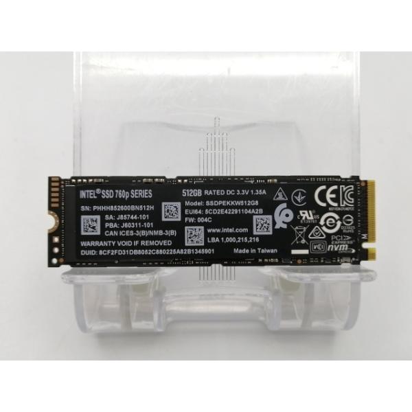 ■分類：SSD■ランク：中古■メーカー：Intel■製造番号：PHHH852600BN512H■備考：付属品：本体のみ■保証期間：１週間■注意事項：お客様のモニター発色の具合によって、実際の商品と色合いが異なる場合があります。