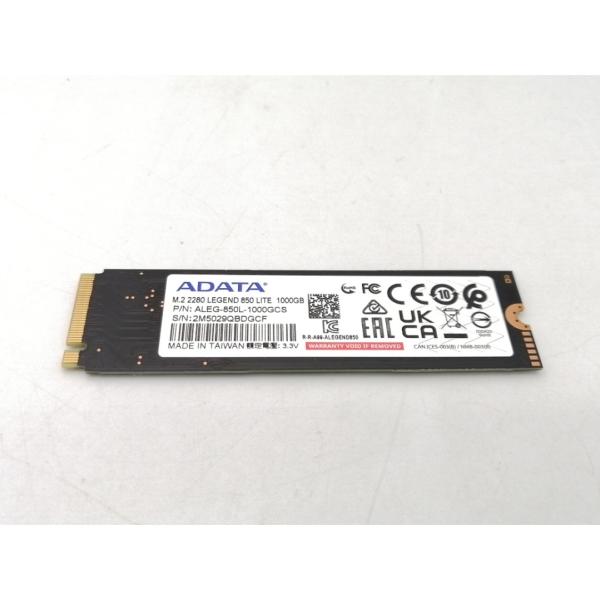 ■分類：SSD■ランク：中古■メーカー：各社■製造番号：2M5029QBDGCF■備考：ADATA LEGEND 850 LITE ALEG-850L-1000GCS 付属品：本体のみ■保証期間：１週間■注意事項：お客様のモニター発色の具合...