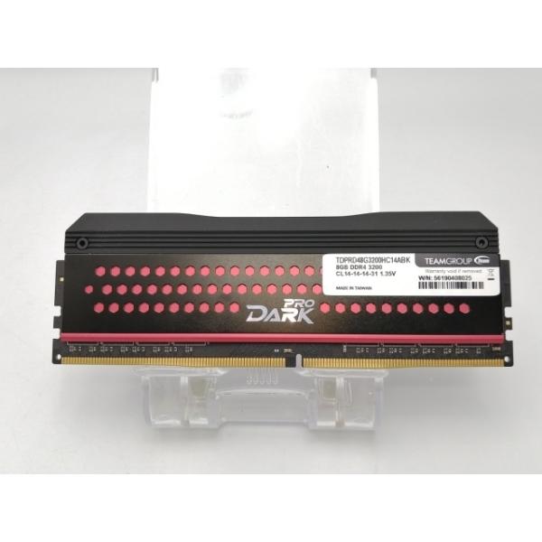 ■分類：メモリー■ランク：中古■メーカー：DDR4■製造番号：56190408025*2■備考：Team T-Force DARK Pro DDR4 付属品：本体のみ■保証期間：１週間■注意事項：お客様のモニター発色の具合によって、実際の商...