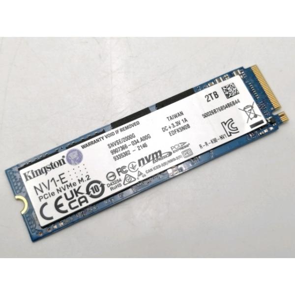 ■分類：SSD■ランク：中古■メーカー：各社■製造番号：50026B76854B6B44■備考：Kingston NV1-E SNVSE/2000G 付属品：本体のみ■保証期間：１週間■注意事項：お客様のモニター発色の具合によって、実際の商...
