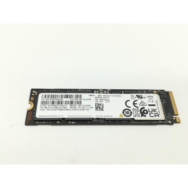 ■分類：SSD■ランク：中古■メーカー：各社■製造番号：S63JNE0R800068■備考：Samsung　MZ-VL22T00 付属品：本体のみ■保証期間：１週間■注意事項：お客様のモニター発色の具合によって、実際の商品と色合いが異なる場...
