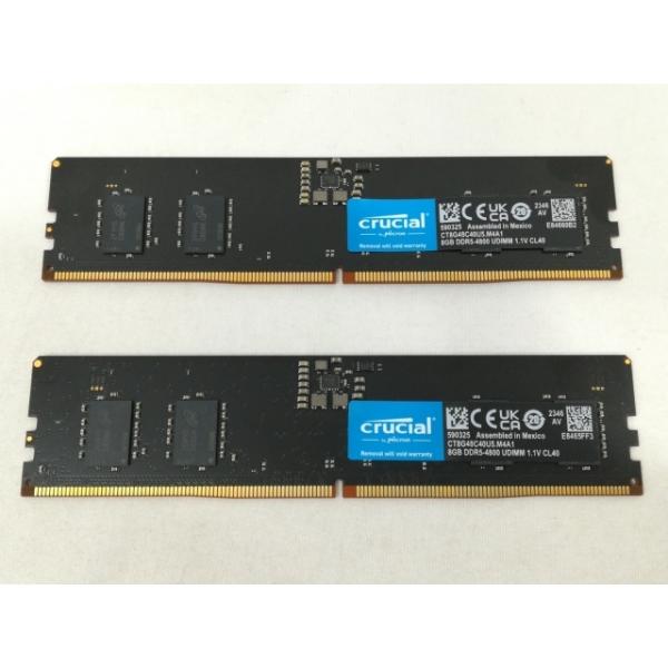 ■分類：メモリー■ランク：中古■メーカー：DDR5■製造番号：E84660B2/E8465FF3■備考：crucial 状態：スレがあります 付属品：本体のみ■保証期間：１週間■注意事項：お客様のモニター発色の具合によって、実際の商品と色合...