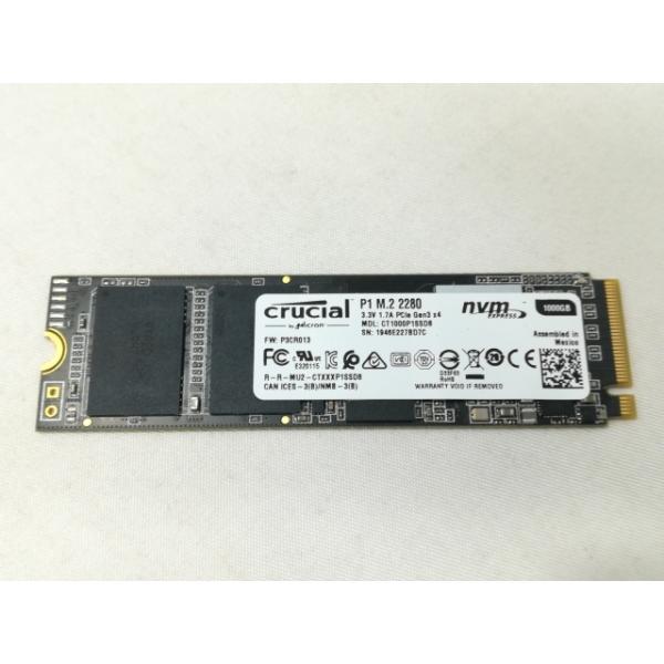 ■分類：SSD■ランク：中古■メーカー：Crucial■製造番号：1946E227BD7C■備考：付属品：本体のみ■保証期間：１週間■注意事項：お客様のモニター発色の具合によって、実際の商品と色合いが異なる場合があります。